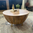 Birch Lane™ Vivenne Mango Wood Drum Coffee Table & Reviews | Wayfair